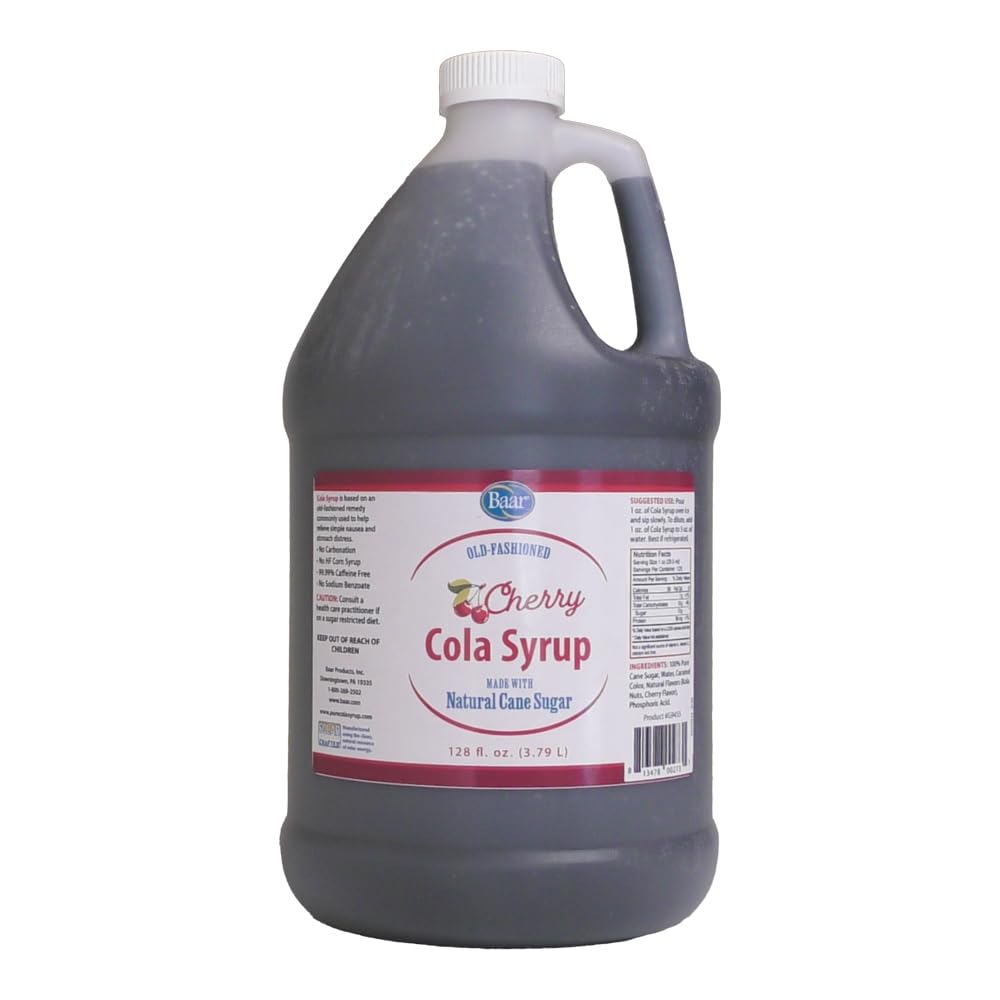 Cherry Cola Syrup with Pure Cane Sugar, Gallon