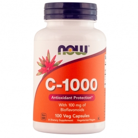 Vitamin C, 1,000 mg Capsules, 100 Veg Capsules