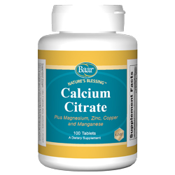 Calcium Citrate 600 mg, 100 Tablets